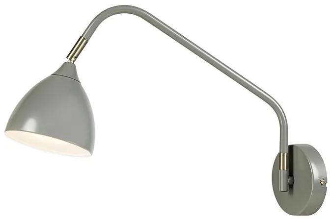 Markslojd 107585 VALENCIA - Nástěnná lampa s kabelem do zásuvky, šedá