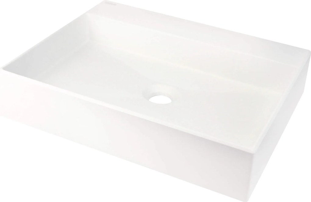 Deante Correo, granitové umyvadlo na desku 500x400x125 mm, bílá, DEA-CQR_AU5S