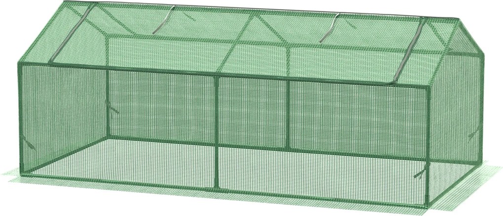Zelený fóliovník Outsunny s oknem, 180 x 90 x 70 cm | Aosom