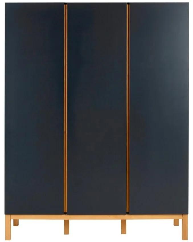 Antracitově šedá lakovaná skříň Quax Indigo 198 x 152 cm