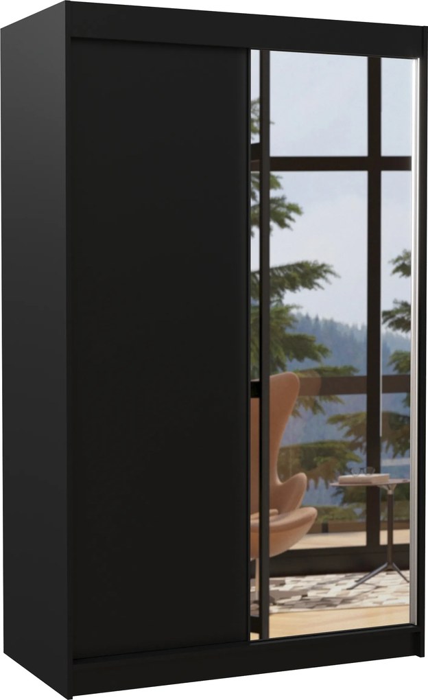 ADRK Furniture Skříň posuvná se zrcadlem REWENA 120 SW-REW-B-120+A053