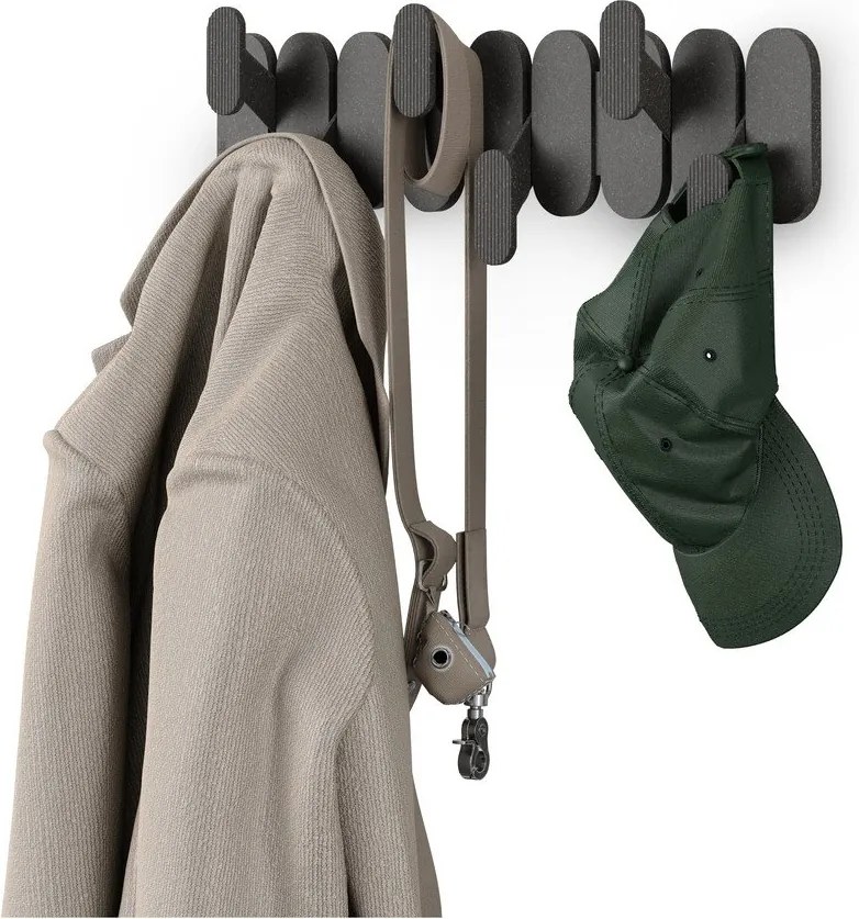 Matně černý ocelový nástěnný věšák 16 cm Tempo – Umbra