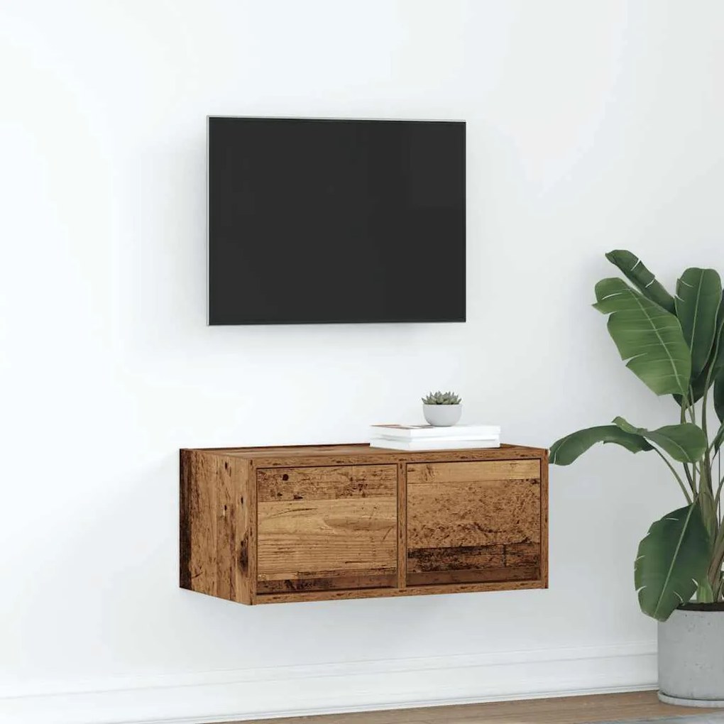 TV skříňka starého dřeva 60x31x25,5 cm kompozitní dřevo