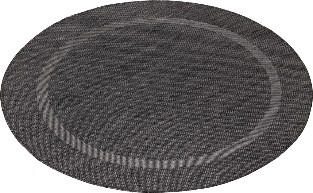 Ayyildiz, Kusový koberec Relax 4311 Black kruh, 200x200 (průměr) kruh, černá, chodba / předsíň
