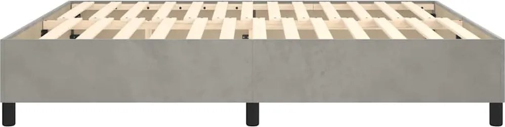 Rám postele s boxspringem světle šedý 160 x 200 cm samet 3121126