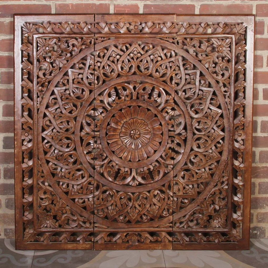 Orientální dřevěná mandala Hossam