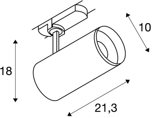 Lištové LED svítidlo SLV NUMINOS L 19W 3000K 60° černé 1004564