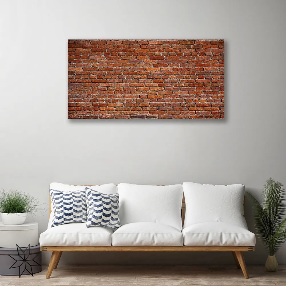 Obraz na plátně Cihlová Zeď Cihly 100x50 cm
