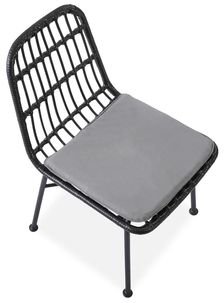 Černá ratanová židle LAPRO 401
