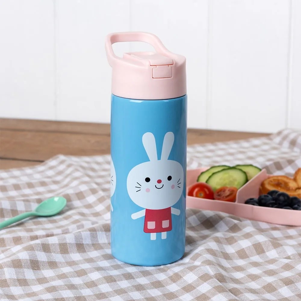 Světle modrá nerezová dětská lahev 500 ml Lottie & Friends – Rex London