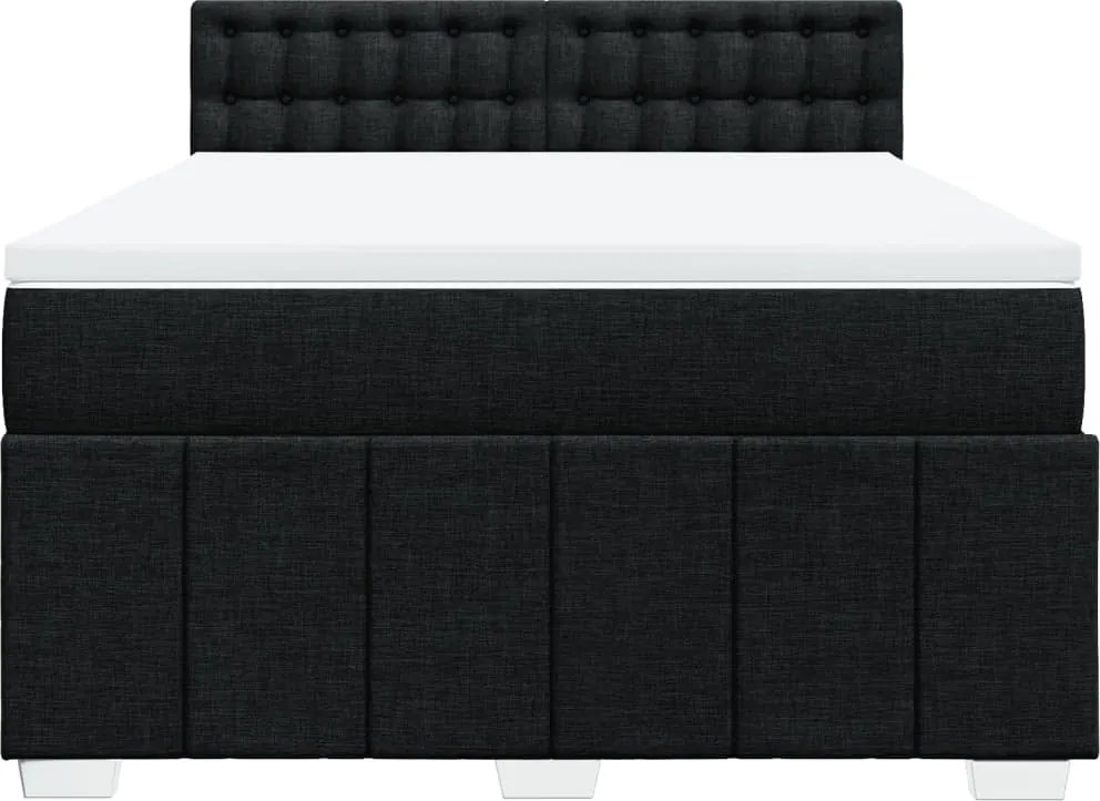 Box spring postel s matrací černá 140 x 190 cm textil 3289379