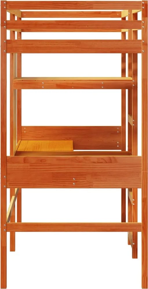 Patrová postel bez matrace voskově hnědá 90 x 190 cm borovice 3308549
