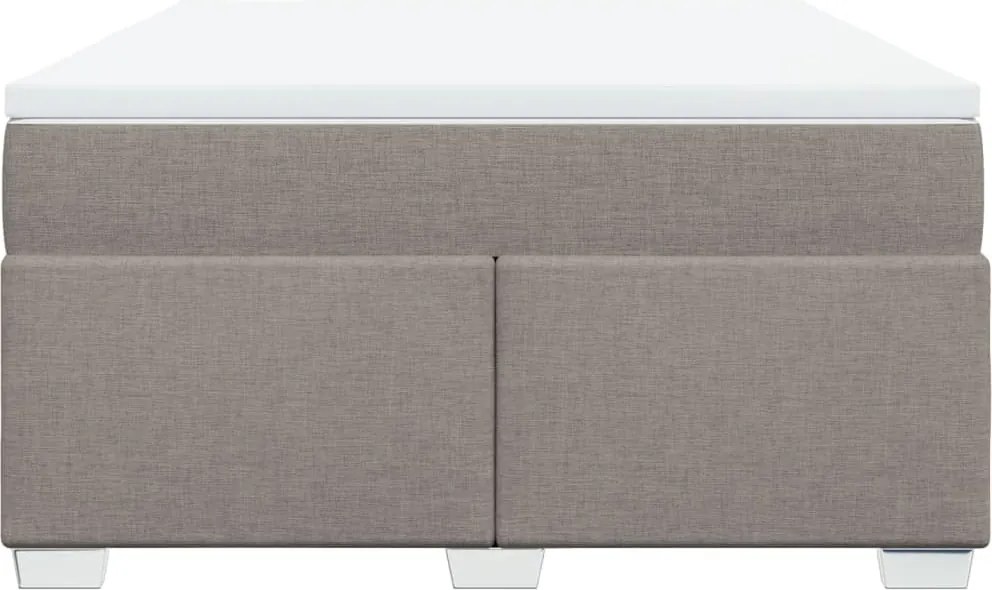Box spring postel s matrací taupe 140x200 cm textil 3285141