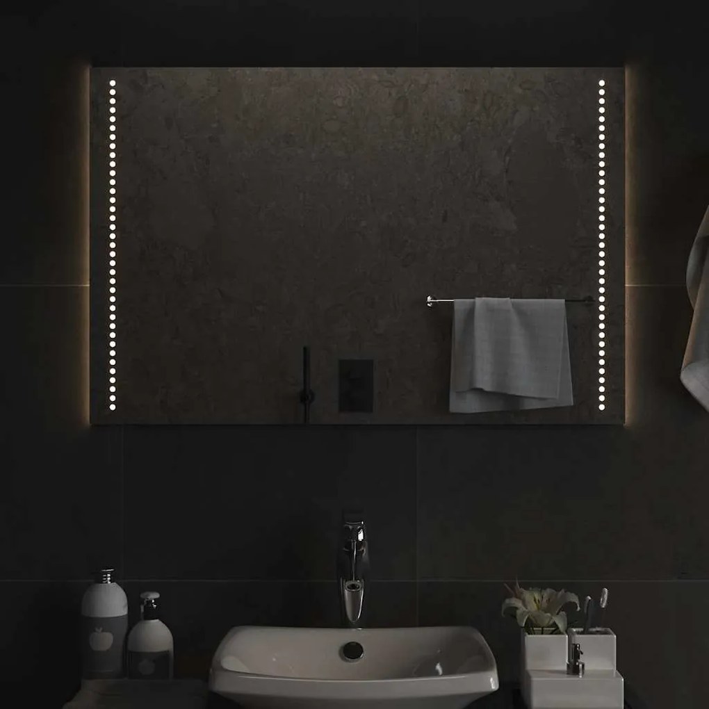 Koupelnové zrcadlo s LED osvětlením 90 x 60 cm 151733