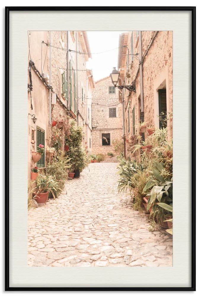 Plakát Staré uličky Valldemossa - pohled na klidnou španělskou alej