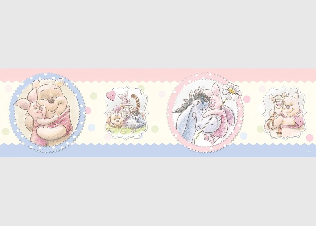 Dětská samolepící bordura na zeď Disney Medvídek Pú | 5 m x 13.8 cm | DWBD8066