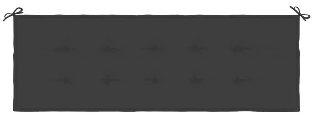 Poduška na zahradní lavici černá 150x50x3 cm oxfordská látka