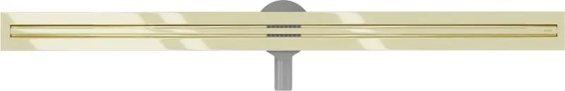 Mexen Flat 360° Slim otočný liniový odtok 140 cm, zlatý - 1541140