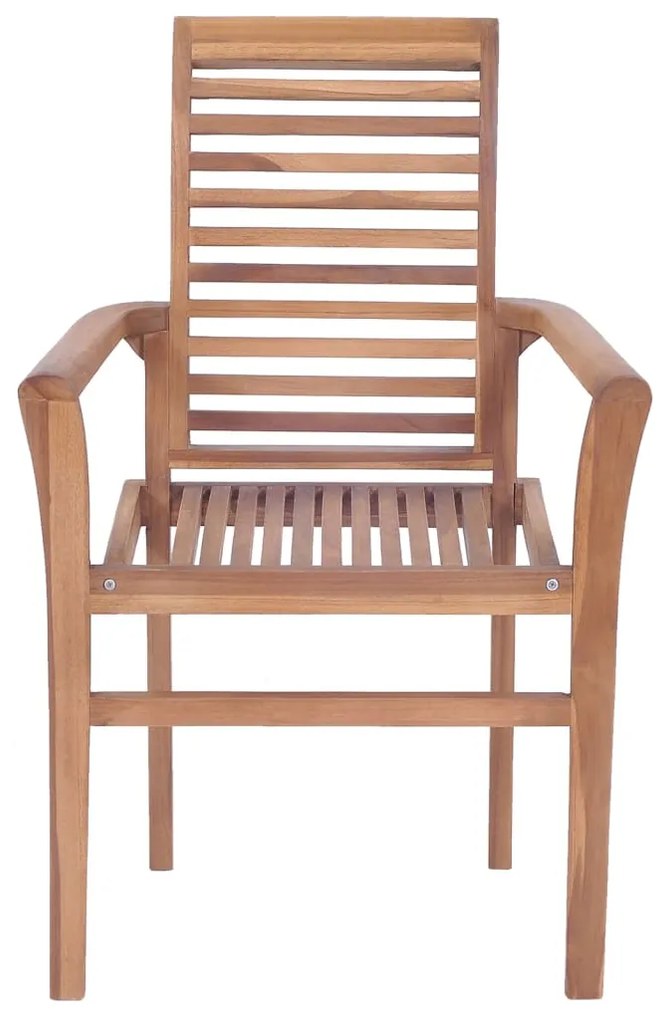 Stohovací jídelní židle 6 ks masivní teakové dřevo - Default Title
