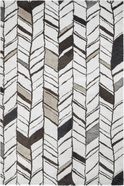 Obsession, AKCE: 80x150 cm Kusový koberec SOHO 841 WHITE, bílá, šedá, obývací pokoj