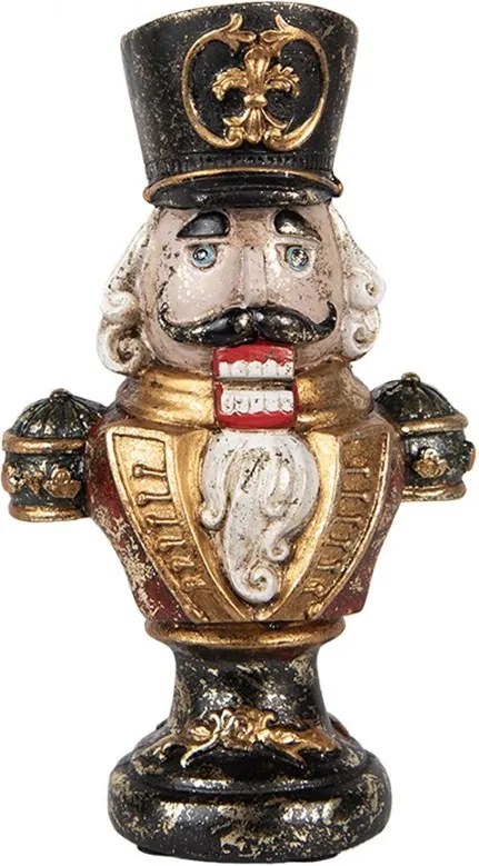 Vánoční dekorace busta Louskáček - 9*6*15 cm