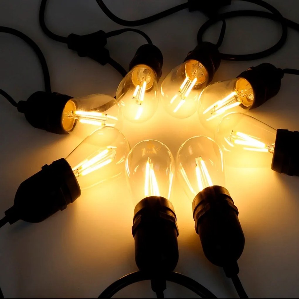 LED světelný řetěz Basic, 10m, (bez žárovek)