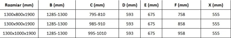 Mexen Omega-3S sprchový kout 3-stranný, posuvný 130 x 80 cm, transparentní, chrom - 825-130-080-01-00-3S