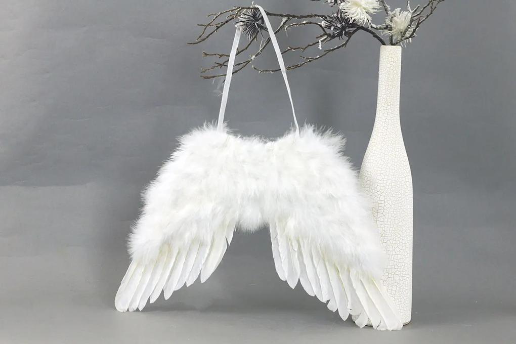 Andělská křídla z peří AK6111-WH , barva bílá