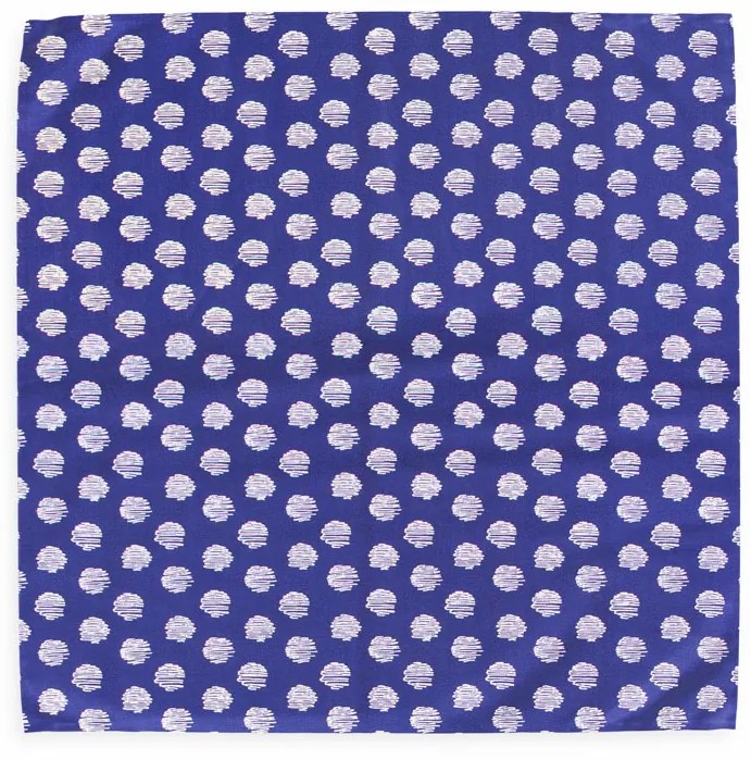 Biante Bavlněný šátek Sandra SA-214 Bílé puntíky na modrém 100 x 100 cm