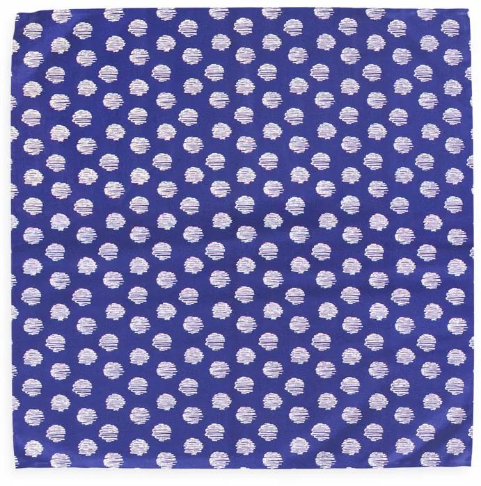 Biante Bavlněný šátek Sandra SA-214 Bílé puntíky na modrém 90 x 90 cm