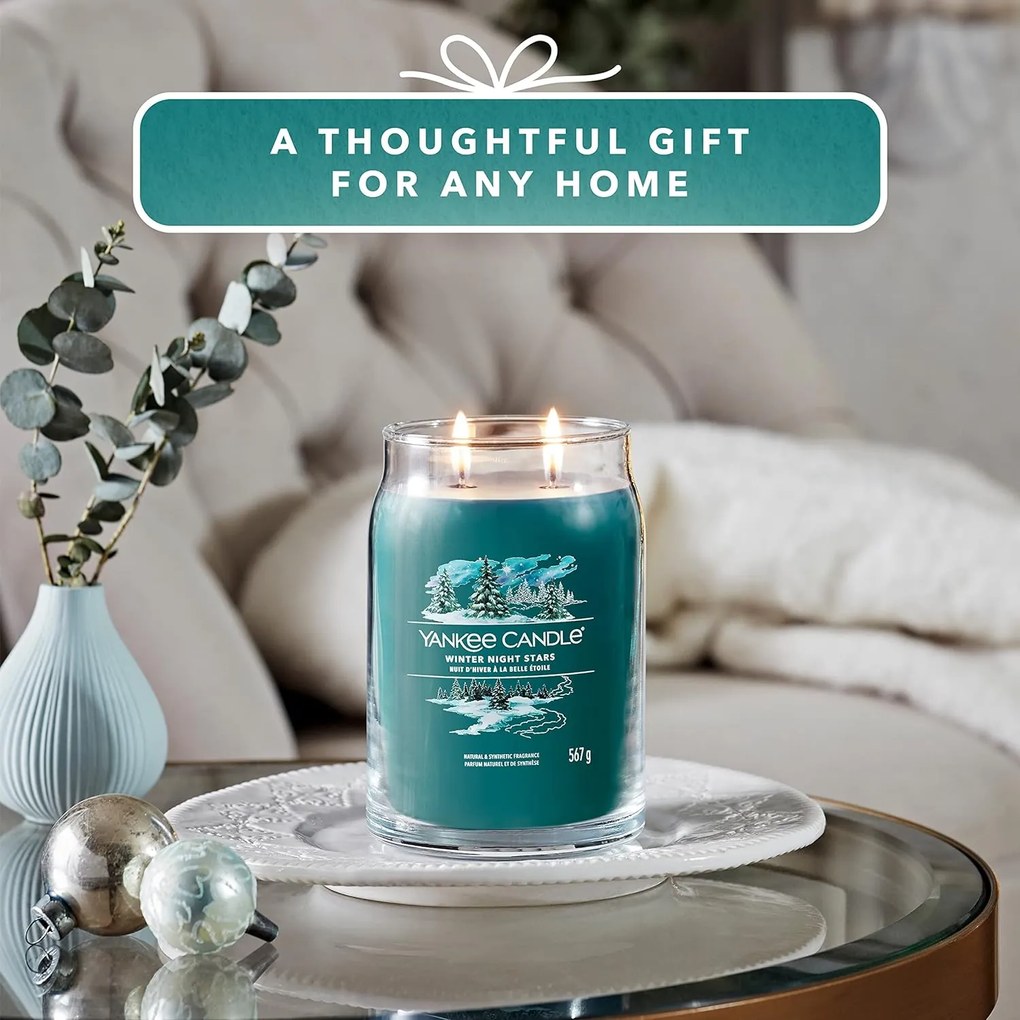 Yankee Candle vonná svíčka Signature ve skle velká Winter Night Stars 567g