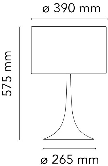 Flos Spun Light T1, bílá designová stolní lampa, 1x150W E27, výška 57,5cm