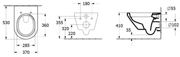Villeroy & Boch 5684CLR1 - Záv WC s prk SoftClose ARCHITECTURA keramika/bílá