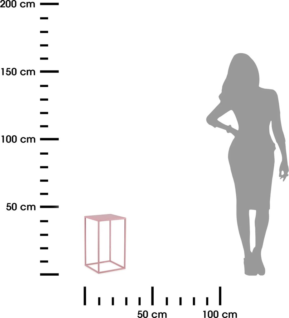 STOJAN NA KVĚTINÁČ SIMPLE 40X24X24 CM RŮŽOVÁ