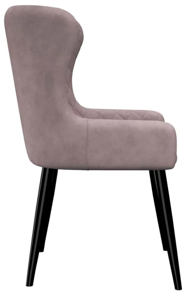 Petromila Jídelní židle 6 ks růžové samet