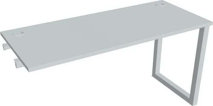 Hobis Kancelářský pracovní stůl k řetězení Hobis UEO 1400R, bílá RAL 9016, deskaakát