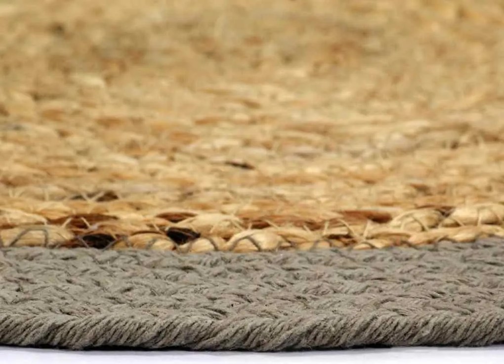 Prostírání 4 ks přírodní a šedé 38 cm juta a bavlna 133860