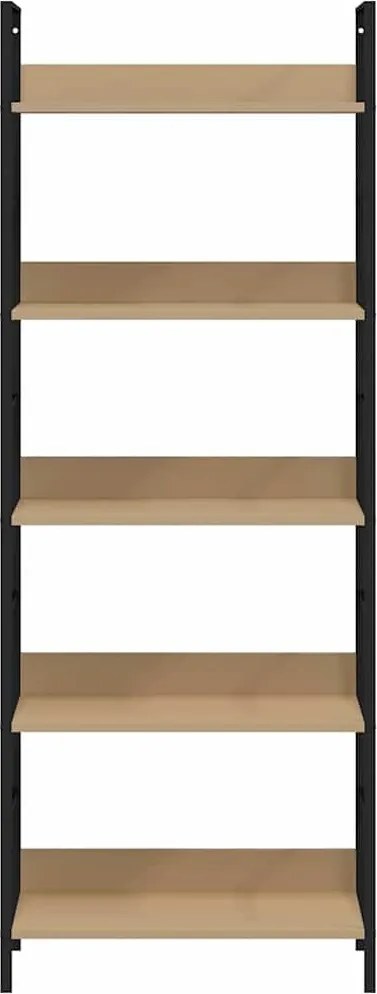 5patrová knihovna dub 60 x 27,6 x 158,5 cm kompozitní dřevo 288227