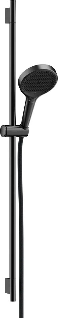 Hansgrohe Rainfinity, sprchová sada 130 3jet s tyčí S Puro 90 cm, kartáčovaný černý chrom, HAN-28743340