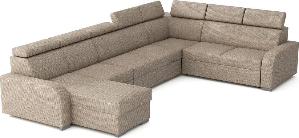 Sedací souprava OSLO U | 170x380x250 | rozkládací + 3x úložný prostor | VÝBĚR TKANIN
