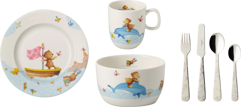 Villeroy & Boch Happy as a Bear dětská jídelní sada, 7 ks 14-8664-8435