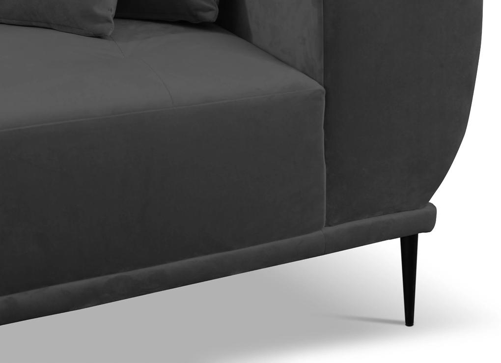 GAB Rohová sedačka RAPIDO, 256 cm Roh sedačky: Levý roh, Barva látky: Stříbrná (Luxo 6601)