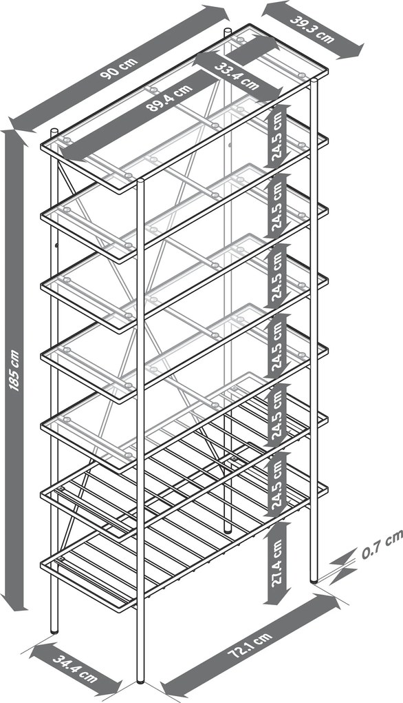 Tchibo - Regál - barva: černá