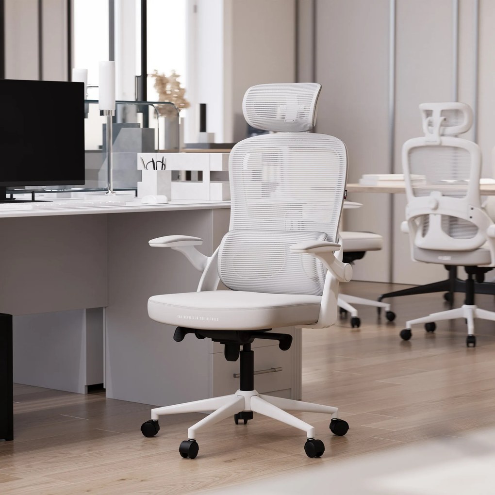 Ergonomická kancelářská židle světle šedá Normal Size: Diablo V-Light