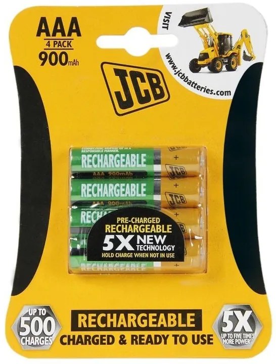 Baterie AAA/HR03 900mAh JCB RTU 4ks (blistr)