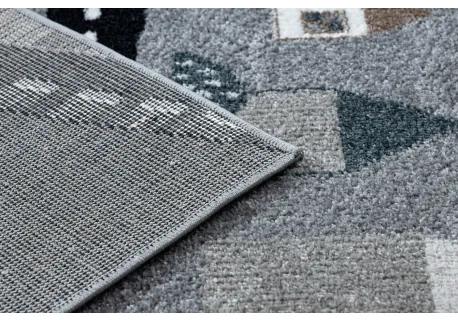 Dywany Luszczow Dětský kusový koberec FUN Route, ulice, zvířata šedá Rozměr koberce: 140 x 190 cm