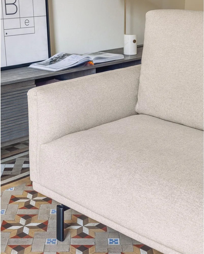 Béžová žinylková pohovka 334 cm Galene – Kave Home