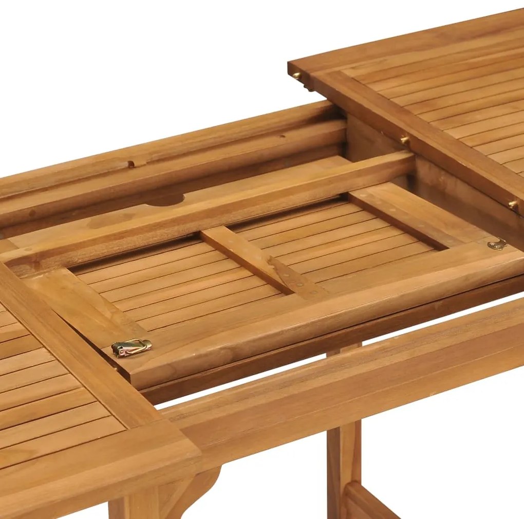 vidaXL Marketos Rozkládací zahradní stůl (110–160) x 80 x 75 cm masivní teak