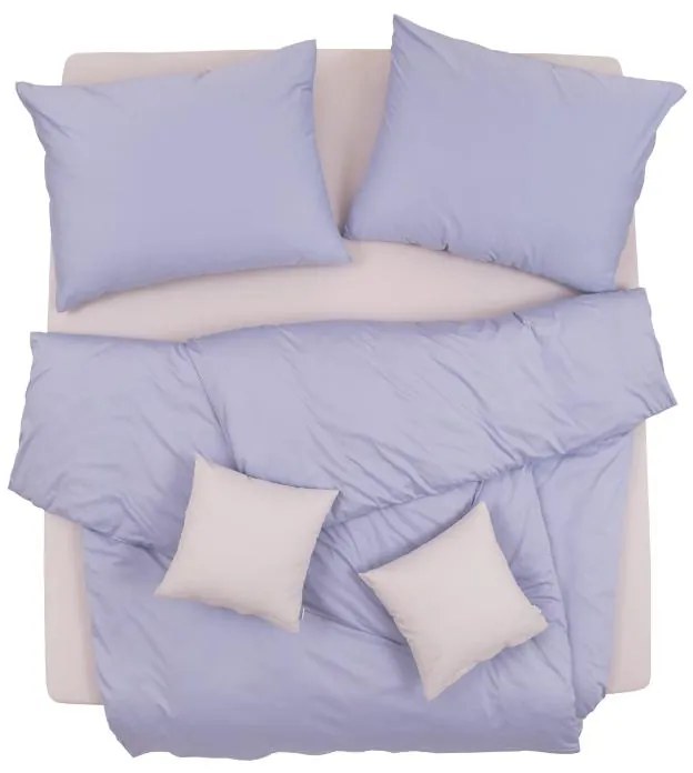 SCANquilt povlečení JERSEY UNI fialková 140 x 200/70 x 90 cm