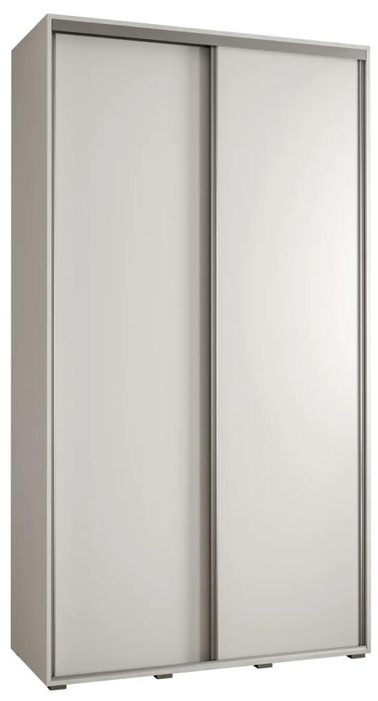 Šatní skříň ASIRI 1 - 130/45 cm, bílá / stříbrná